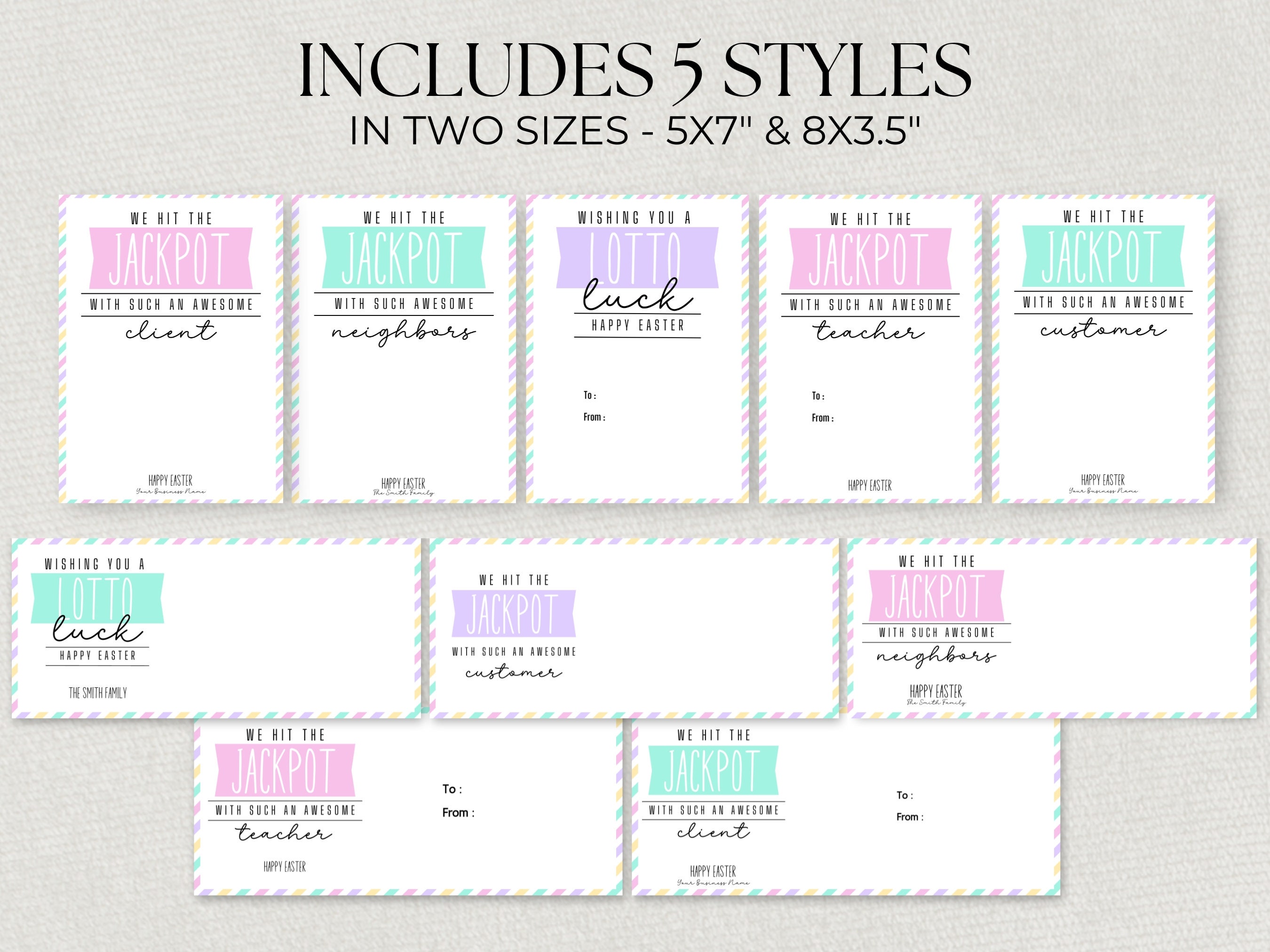 Lottery Scratch off Gift DIY Editable Template Lottery Ticket Holder ...