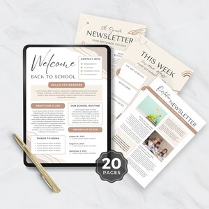 Editable Classroom Template Canva, Teacher Newsletter Pdfs, Editable ...