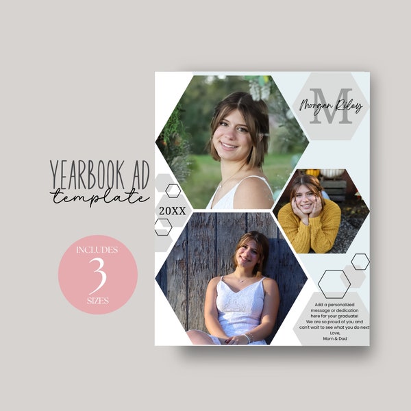 Yearbook Template Quarter Page - Etsy