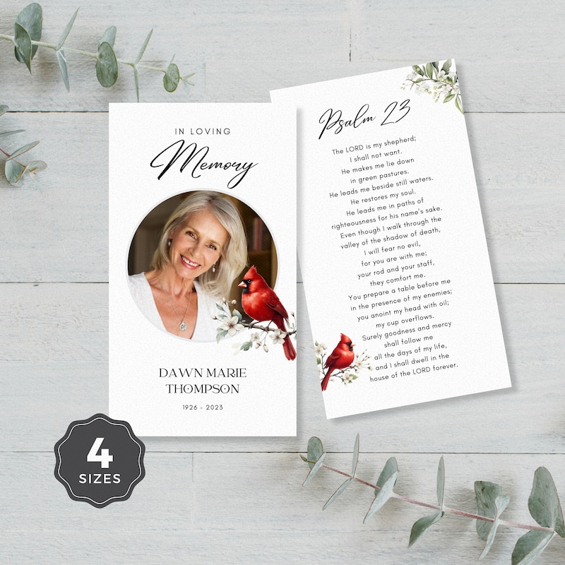 Photo Obituary Cards - Etsy