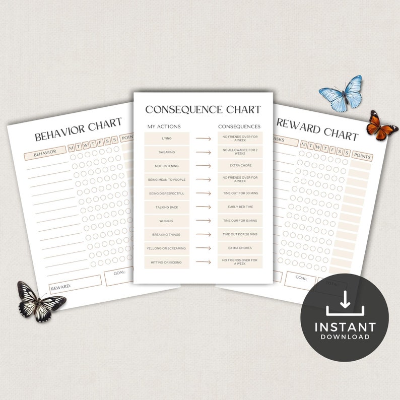 Editable Behavior Chart Template Kids Summer Schedule Daily ...