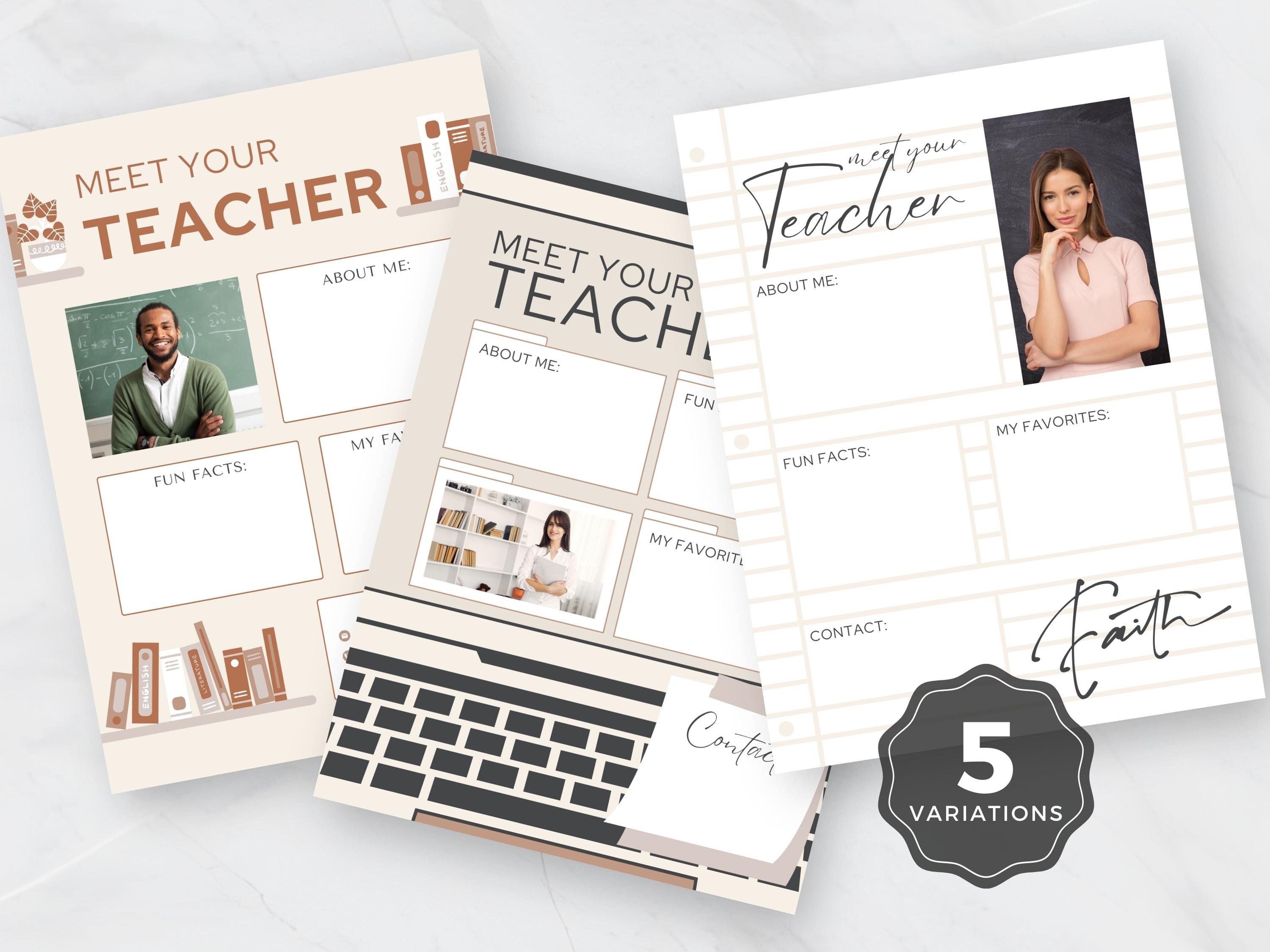 Editable Classroom Template Canva Meet the Teacher Letter - Etsy
