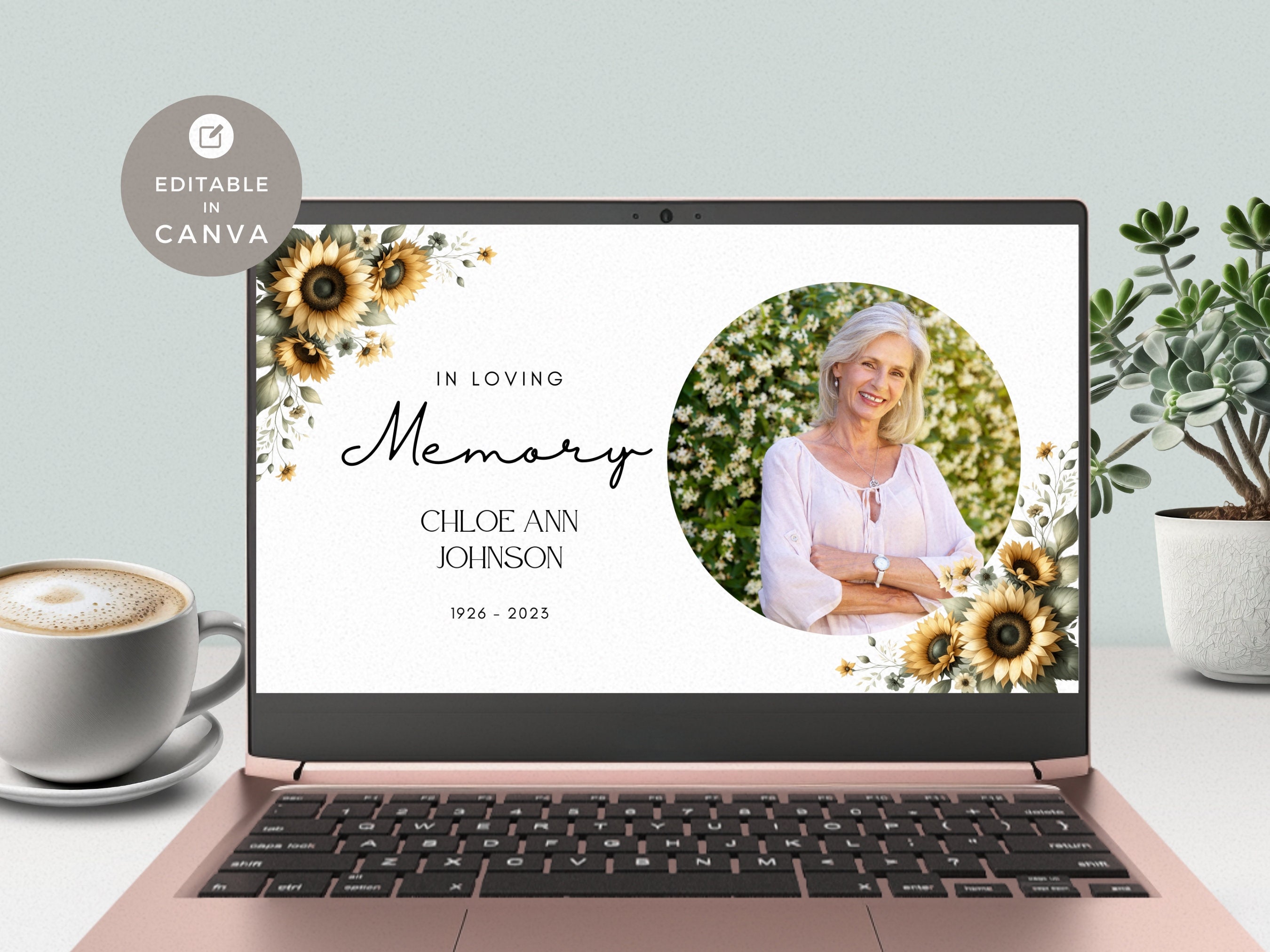 Funeral Slideshow Canva, Celebration of Life Photo Slideshow Template ...
