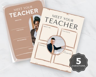Disco Meet the Teacher Editable Canva Template - Etsy