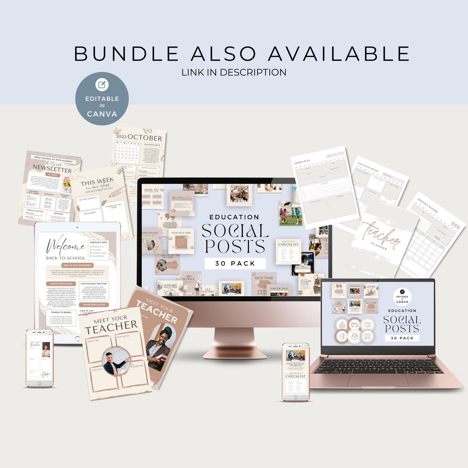 Editable Classroom Template Canva, Meet the Teacher Letter Pdfs, First ...