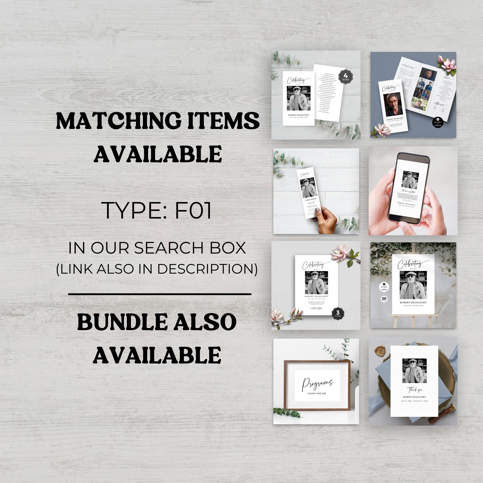 Memorial Service Sign, Printable Sign for Funeral, Celebration of Life ...