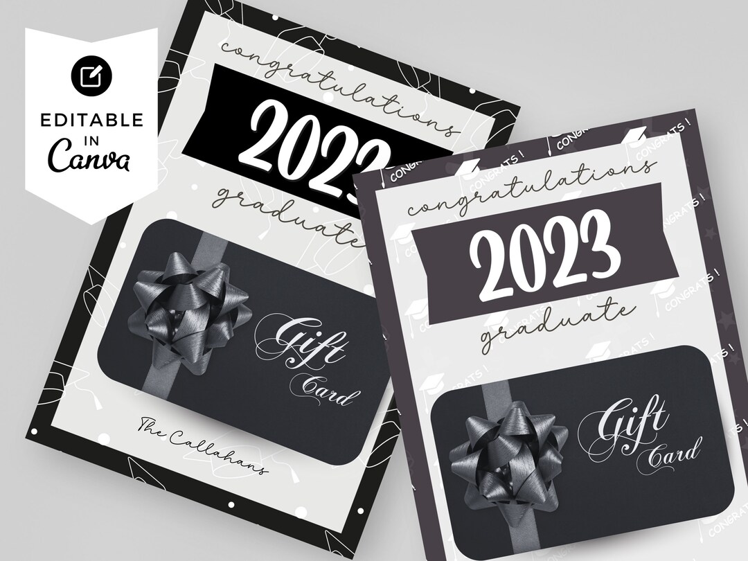 Graduate Gift Card Holder Template | Instant Download | College ...