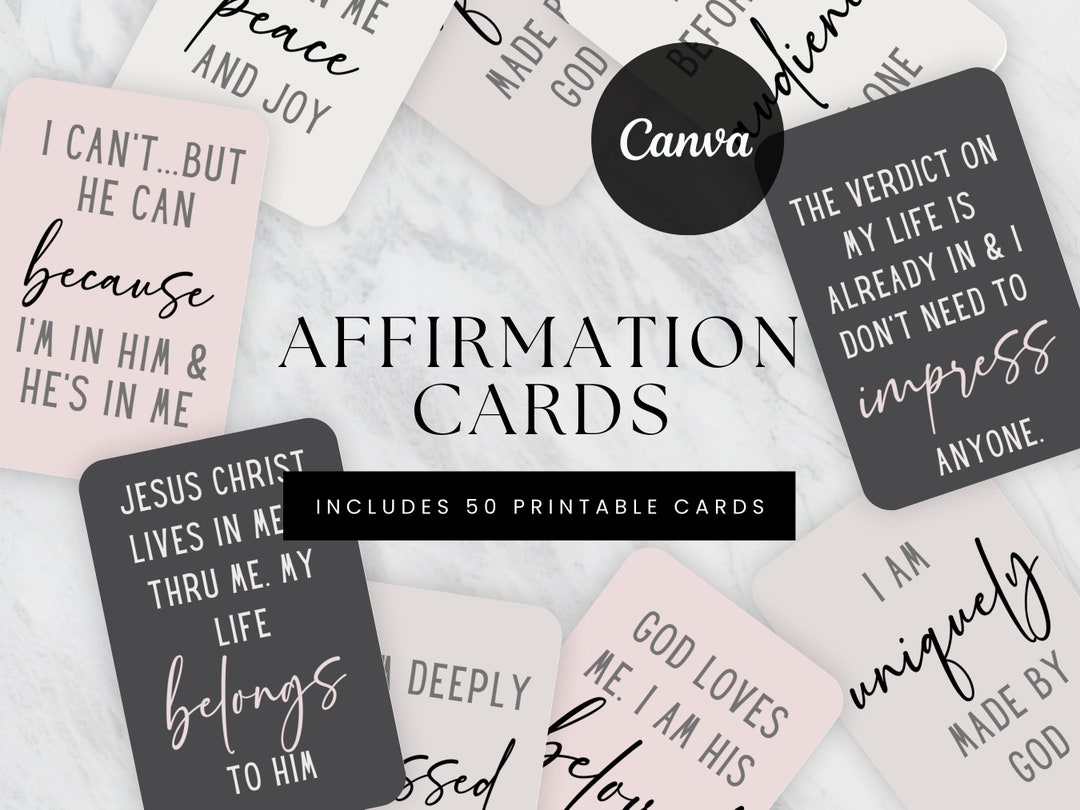 Christian Affirmation Cards Printable Affirmation Cards - Etsy