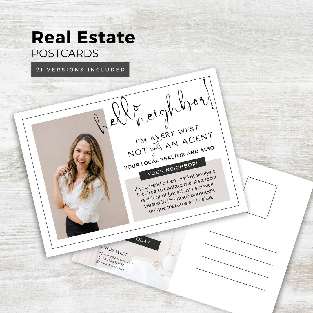 Real Estate Hello Neighbor Postcards | Real Estate Farming | Realtor ...
