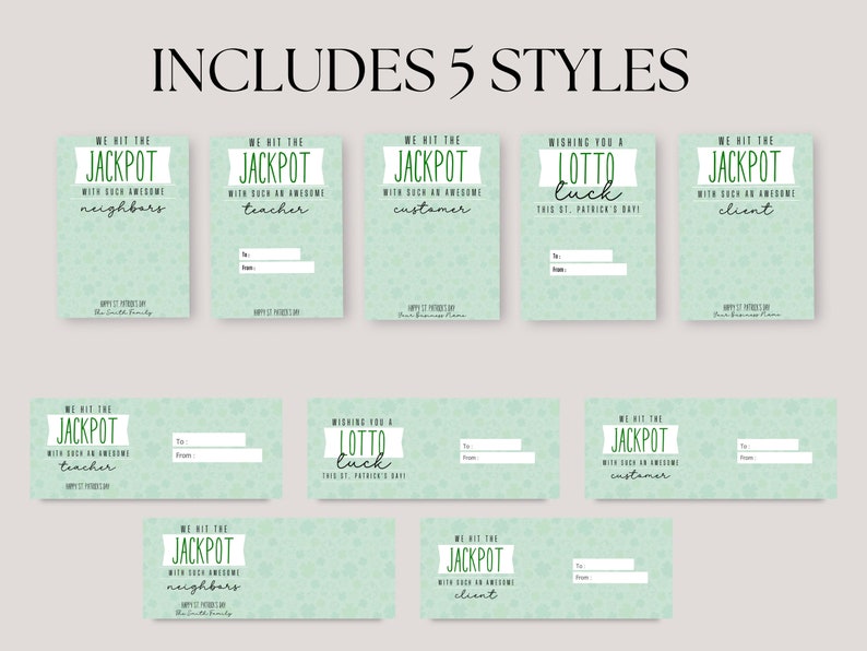 Lotto Teacher Appreciation Printable, DIY Editable Template ...