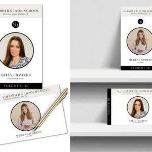 Editable Homeschool ID Card, Printable Teacher ID Card, Customizable ...