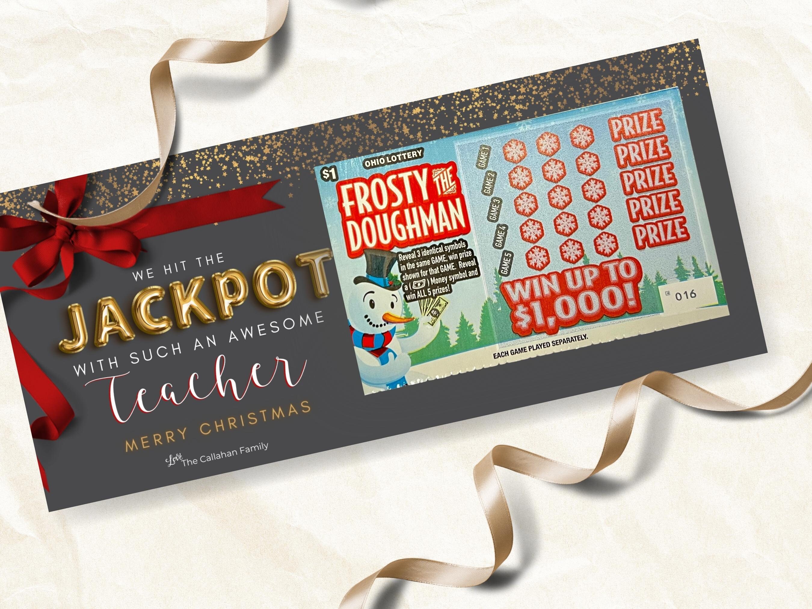 Printable Christmas Lottery Card Holder Canva Template, Editable ...