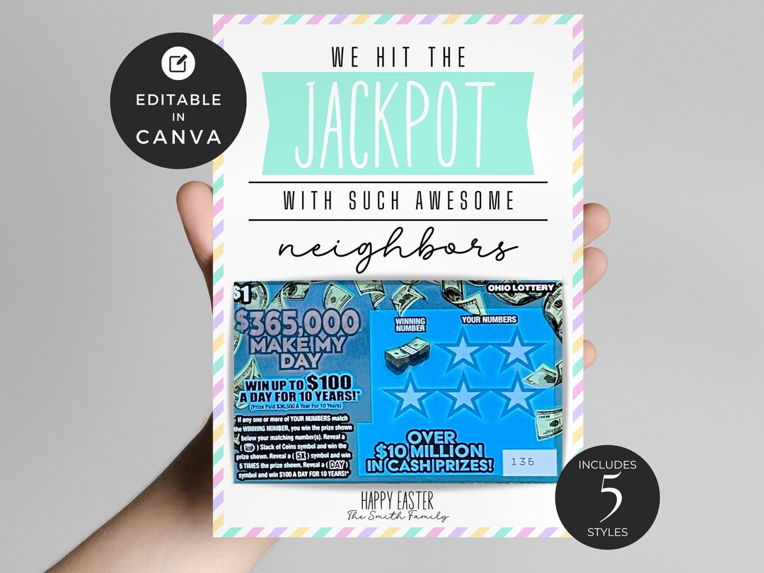 Lottery Scratch off Gift DIY Editable Template | Lottery Ticket Holder ...