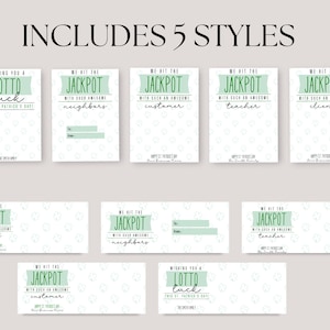 Lotto Teacher Appreciation Printable, DIY Editable Template ...