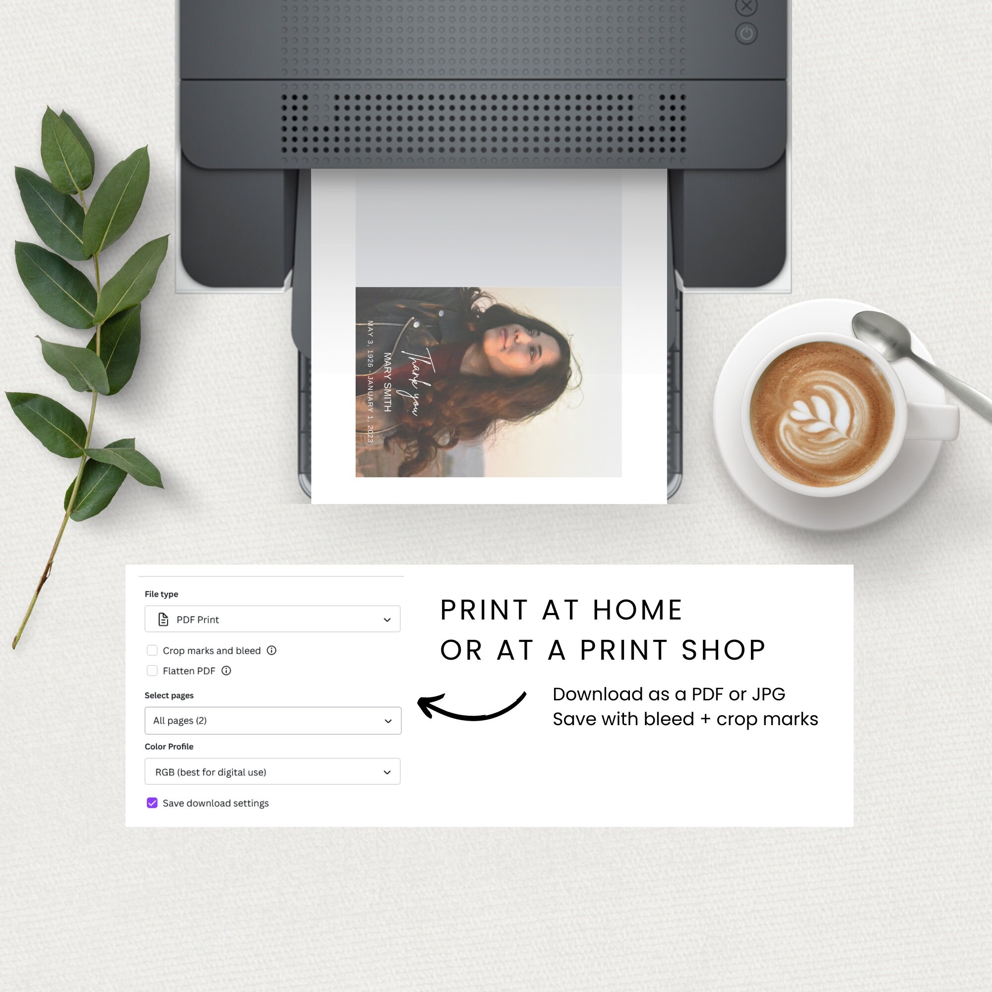 Memorial Thank You Card Template: Editable Celebration of Life (canva ...