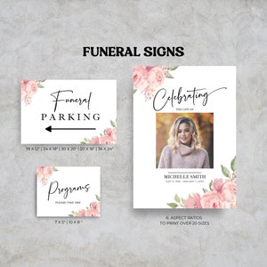 Funeral Program Template Bundle, Editable Memorial Service Canva ...