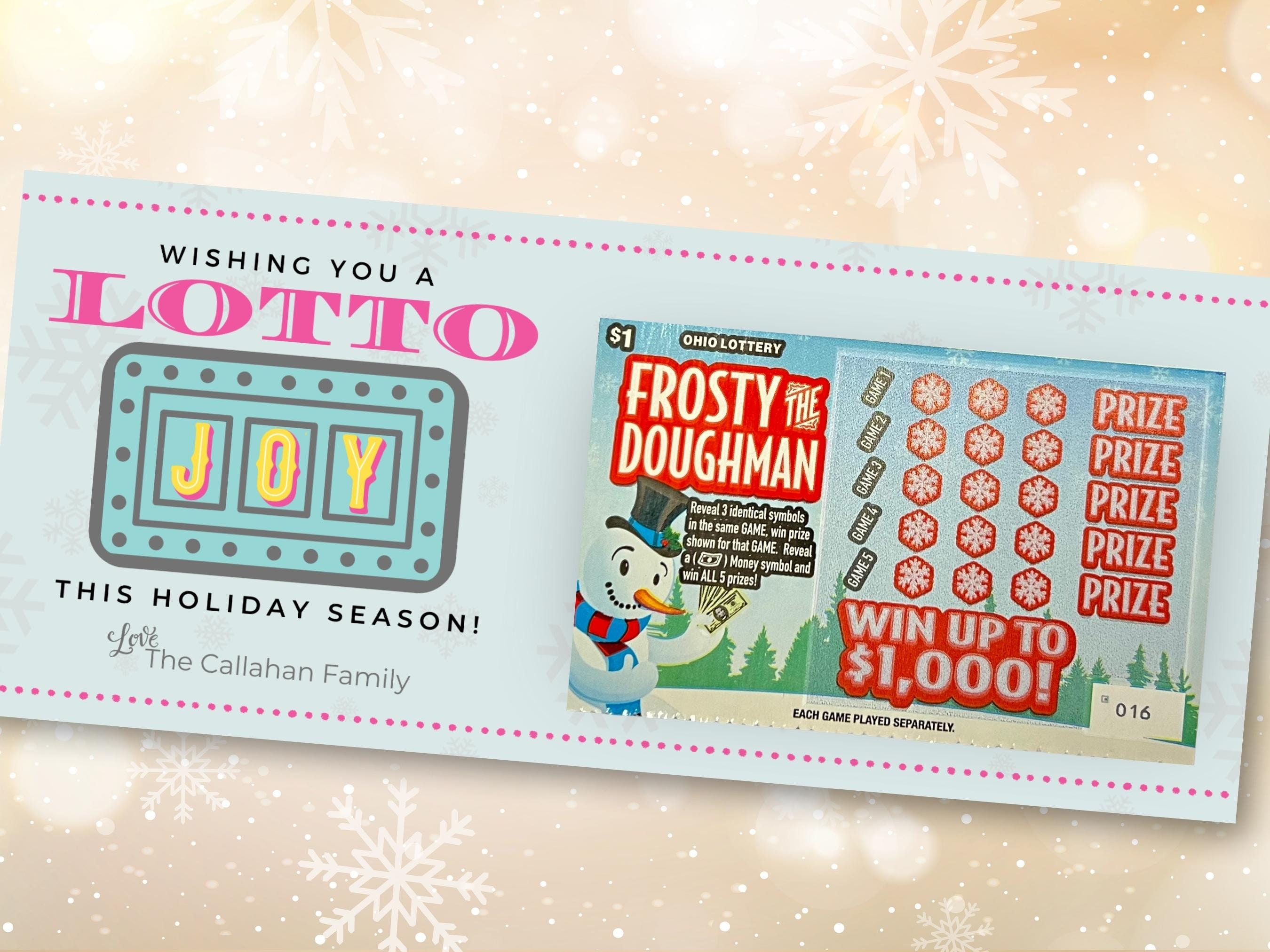 Printable Christmas Lottery Card Holder Canva Template, Editable ...