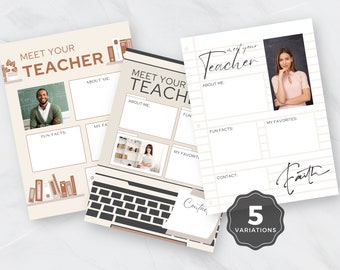 Disco Meet the Teacher Editable Canva Template - Etsy