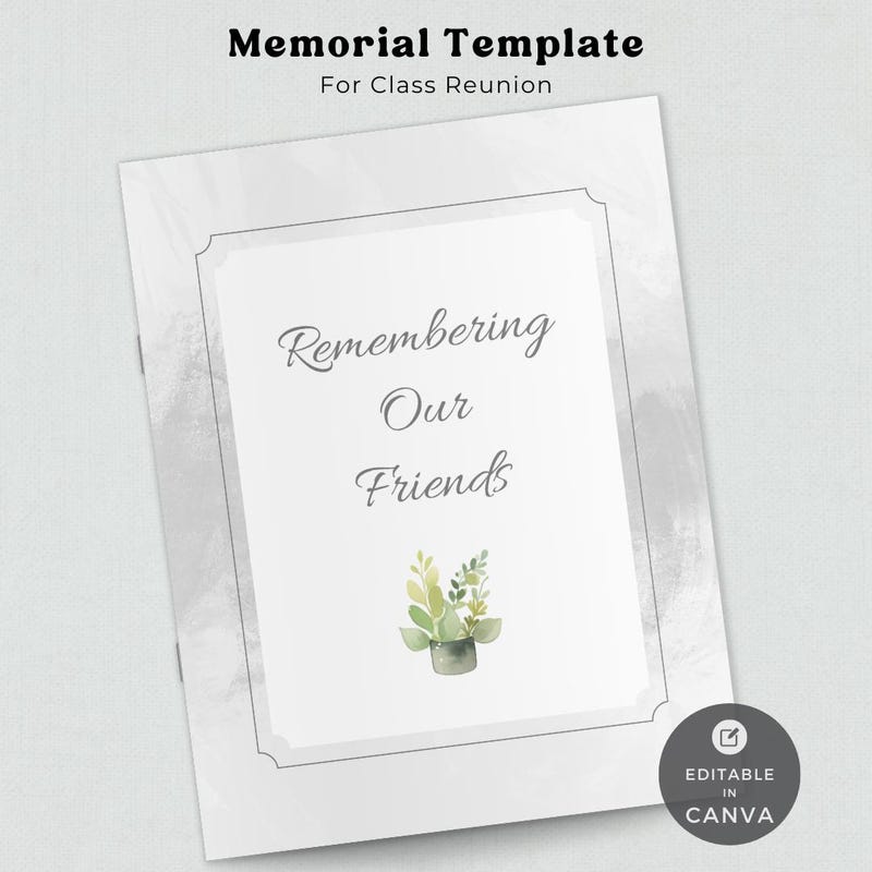 50th Class Reunion Program Template - Etsy