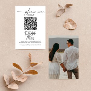 Digital RSVP Card Canva Template With Photo Option, Meal Options RSVP ...