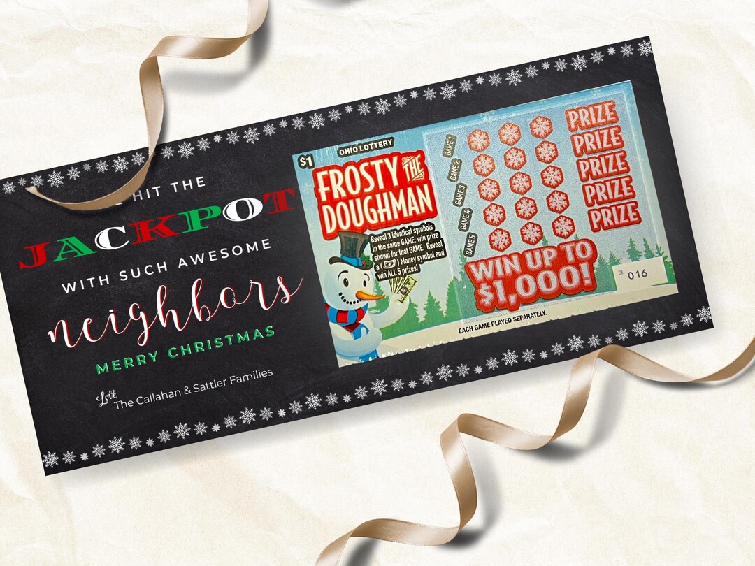 Christmas Lottery Card Holder Template: Editable Scratch-off Gift ...