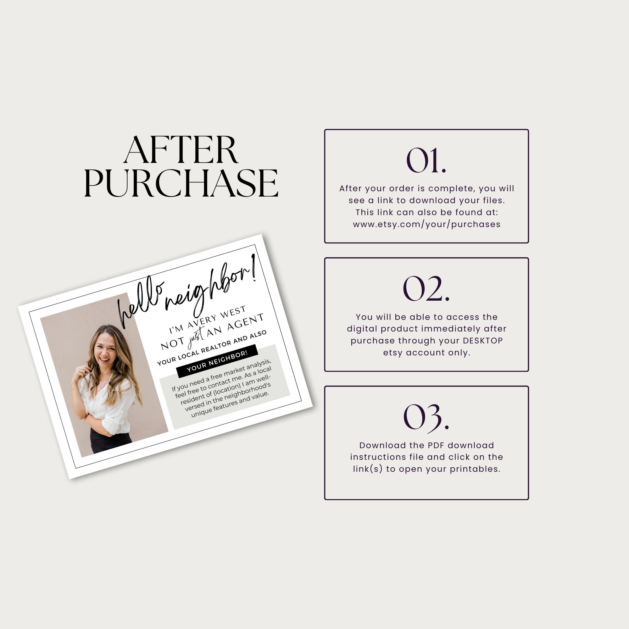 Real Estate Hello Neighbor Postcards | Real Estate Farming | Realtor ...