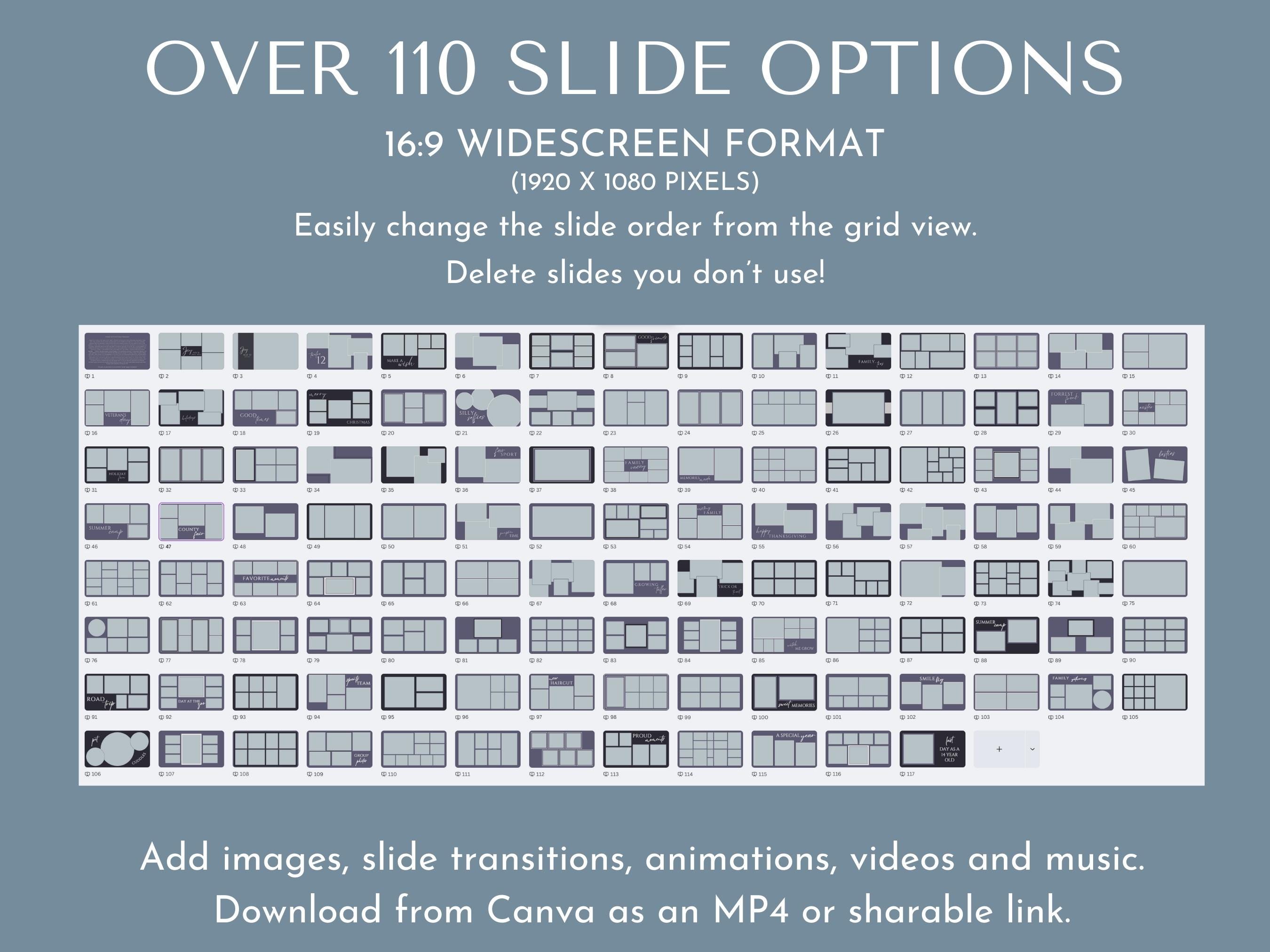 Animated Birthday Slideshow Template: Customizable Canva Video (digital ...