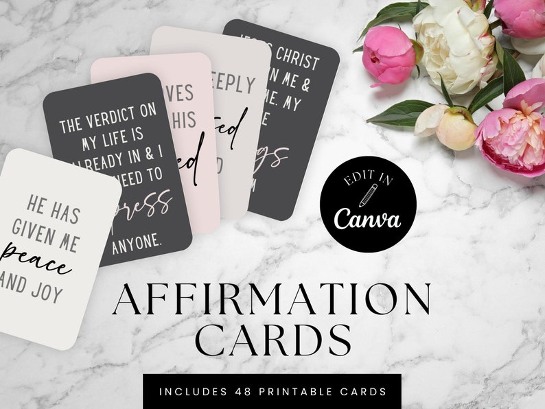 Christian Affirmation Cards Printable Affirmation Cards - Etsy
