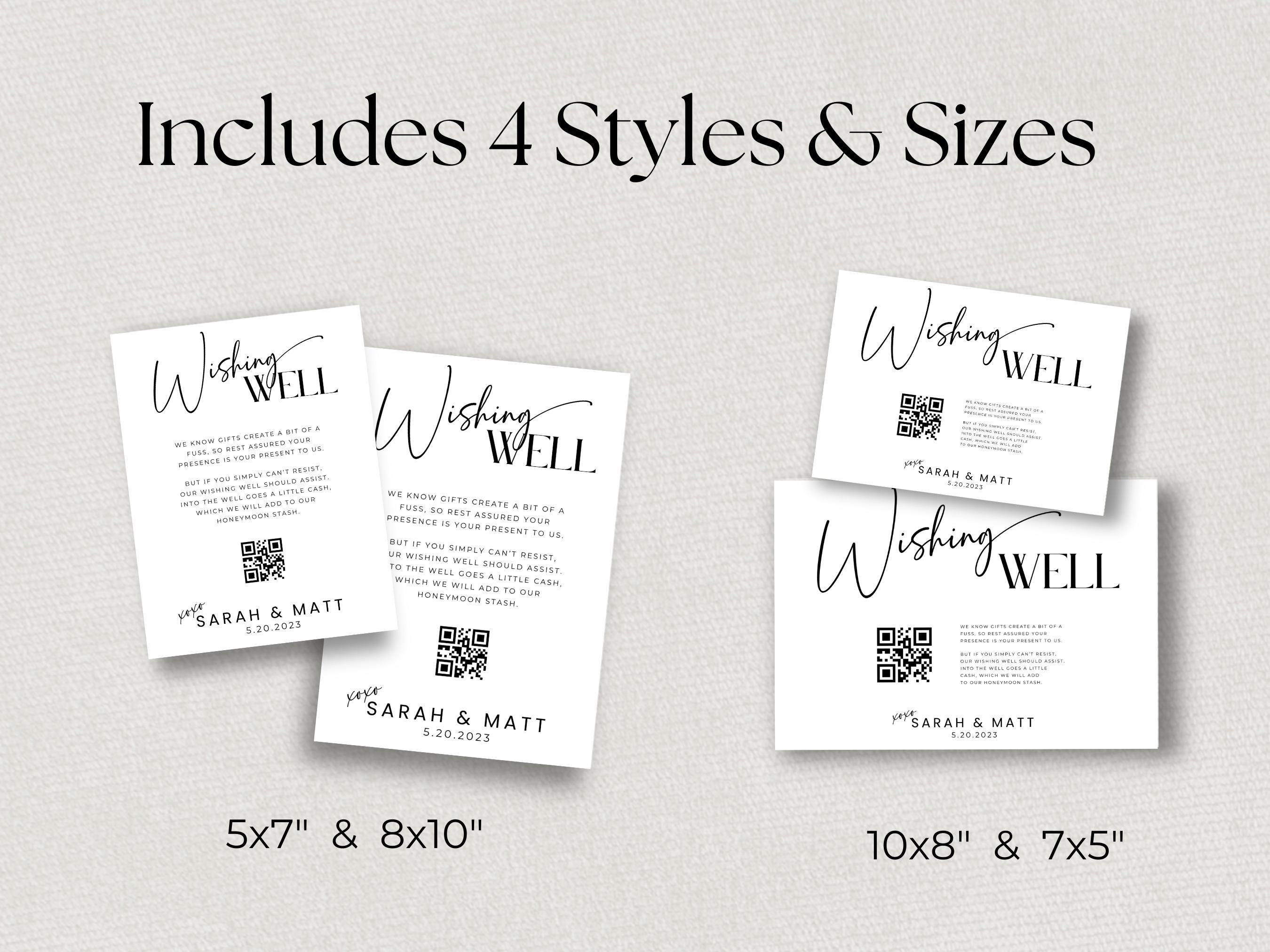 Wishing Well Sign Canva Template, Wedding QR Code Sign Printable ...