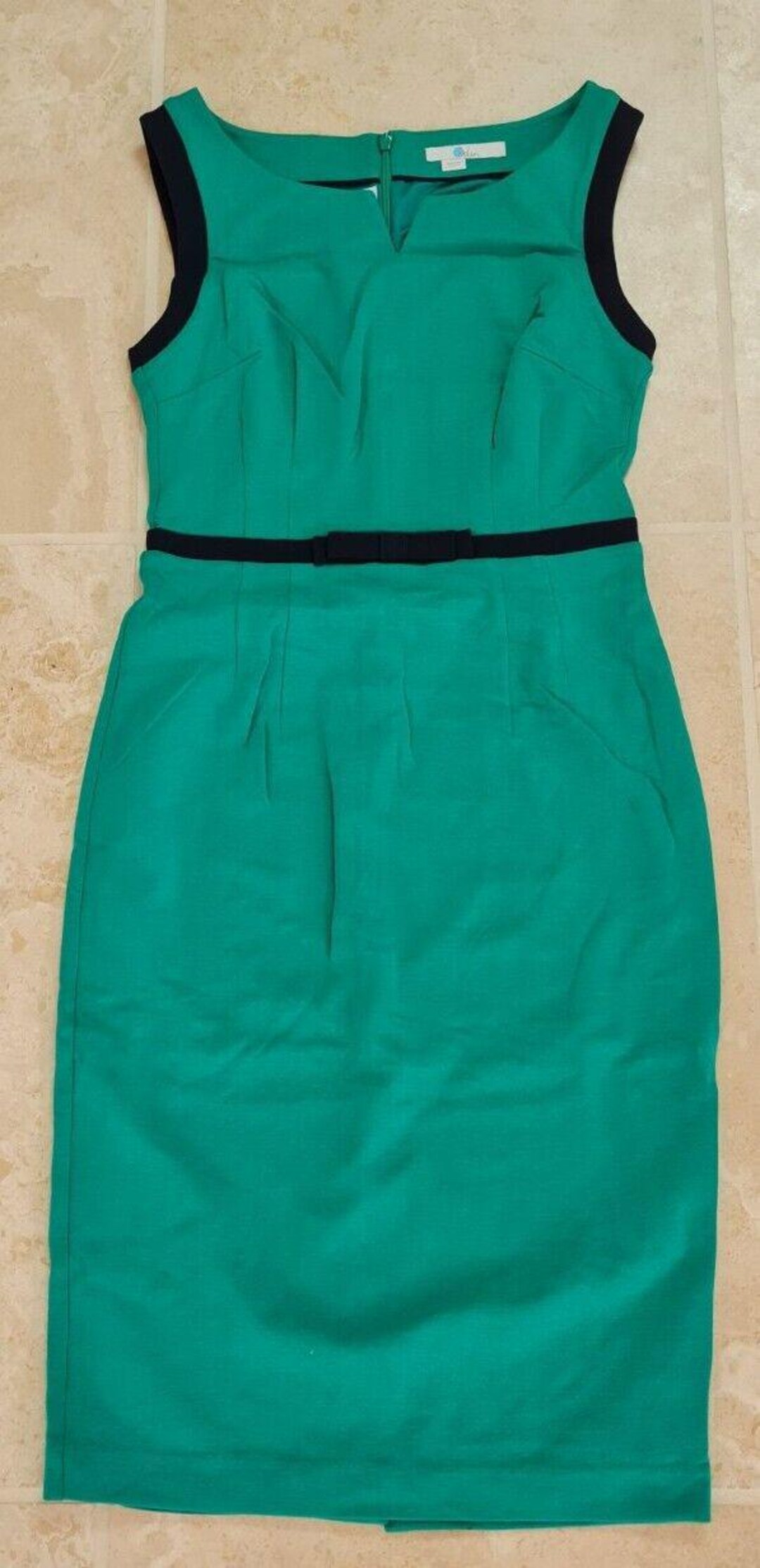 Boden Bow Detail Sleeveless Green Midi Dress Uk 6L J0698 Brand New ...