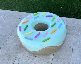 Large Fake Donut in Mint and Pink, Faux Food Decor, Candyland ...