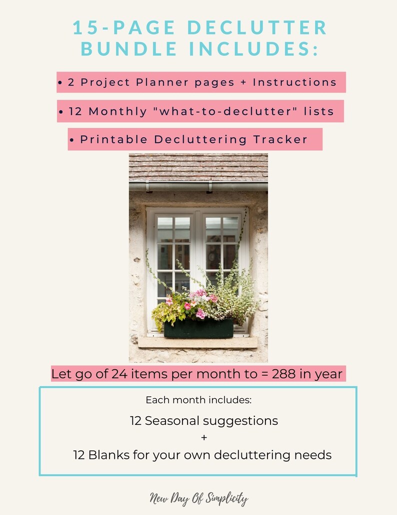 42-page Decluttering Bundle Ebook Digital File Declutter Workbook Get ...