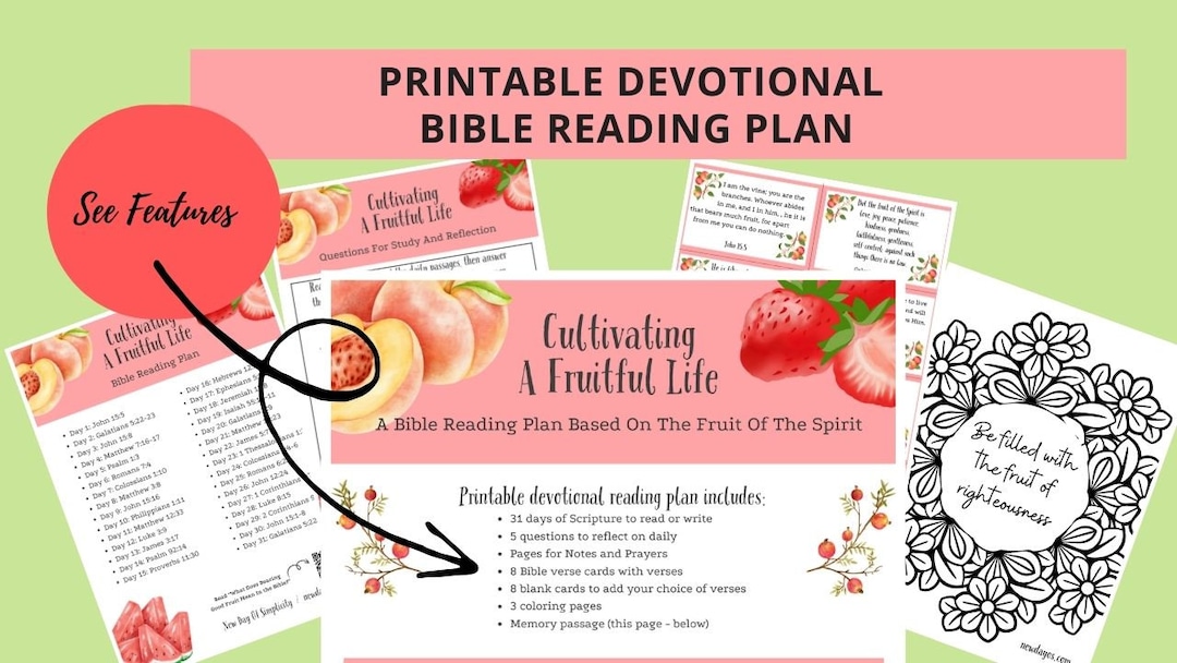 Printable Topical Bible Reading Plan PDF - 10 Pages - Cultivating A ...