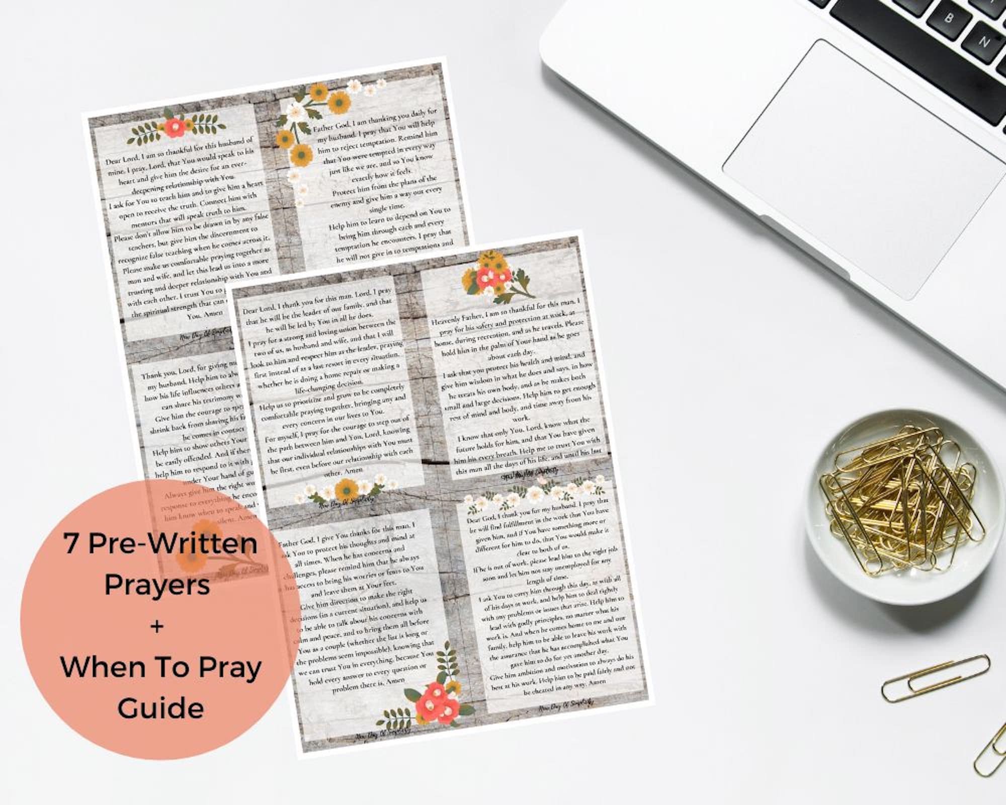 Daily Prayers for My Husband Printable Prayer Cards Praying for ...