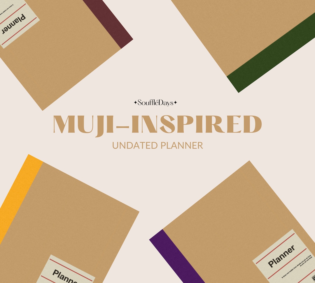 Undated Muji-inspired Digital Planner for Goodnotes, Notability, and ...