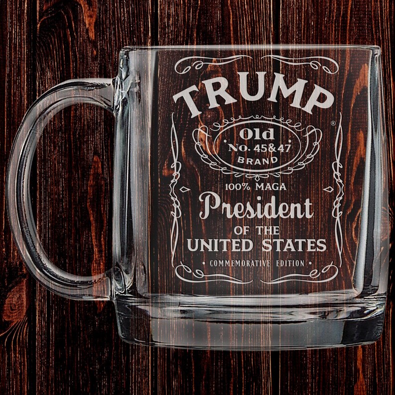 Presidential Pride Glass Coffee Mug – Trump 45-47 Design - Conservative ...