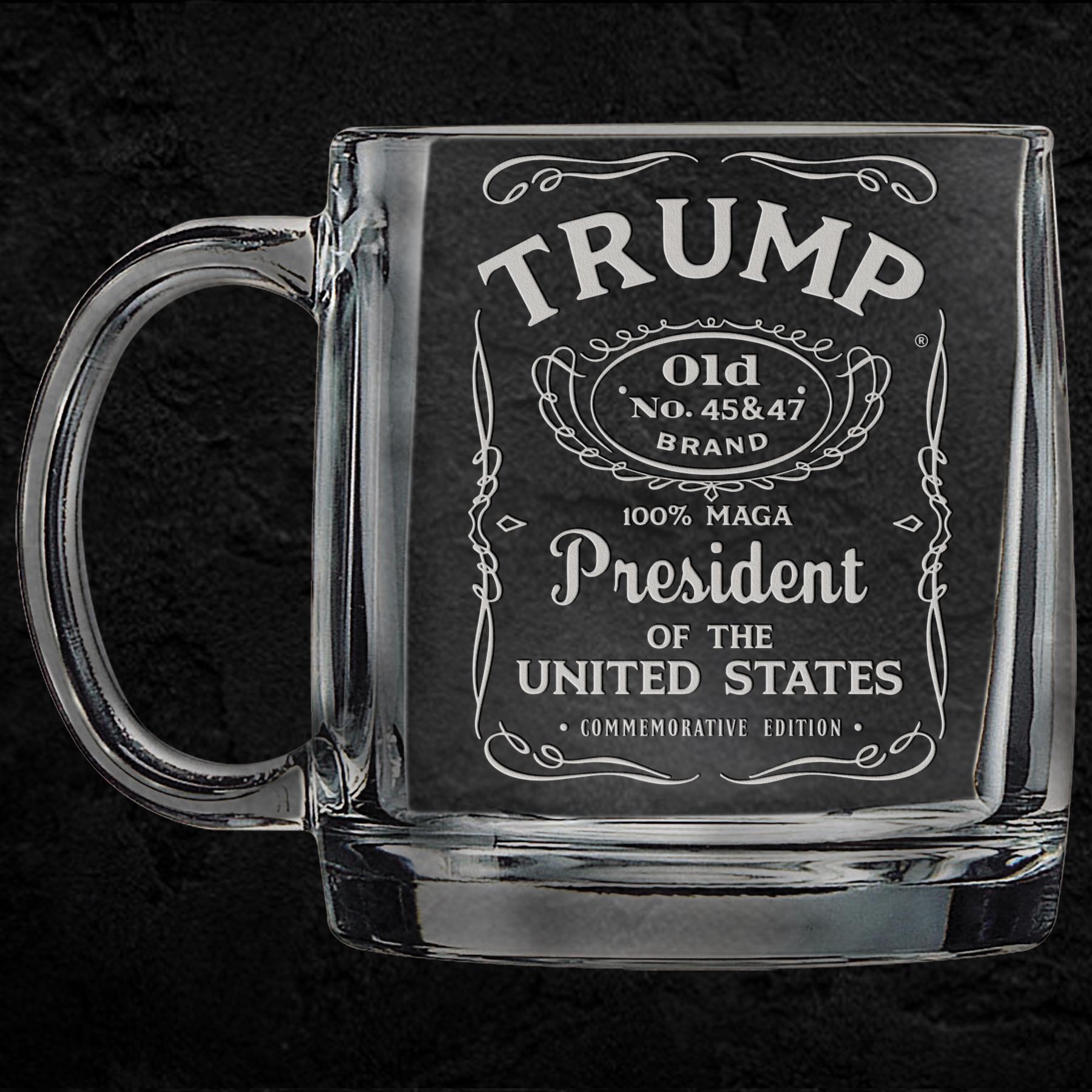 Presidential Pride Glass Coffee Mug – Trump 45-47 Design - Conservative ...