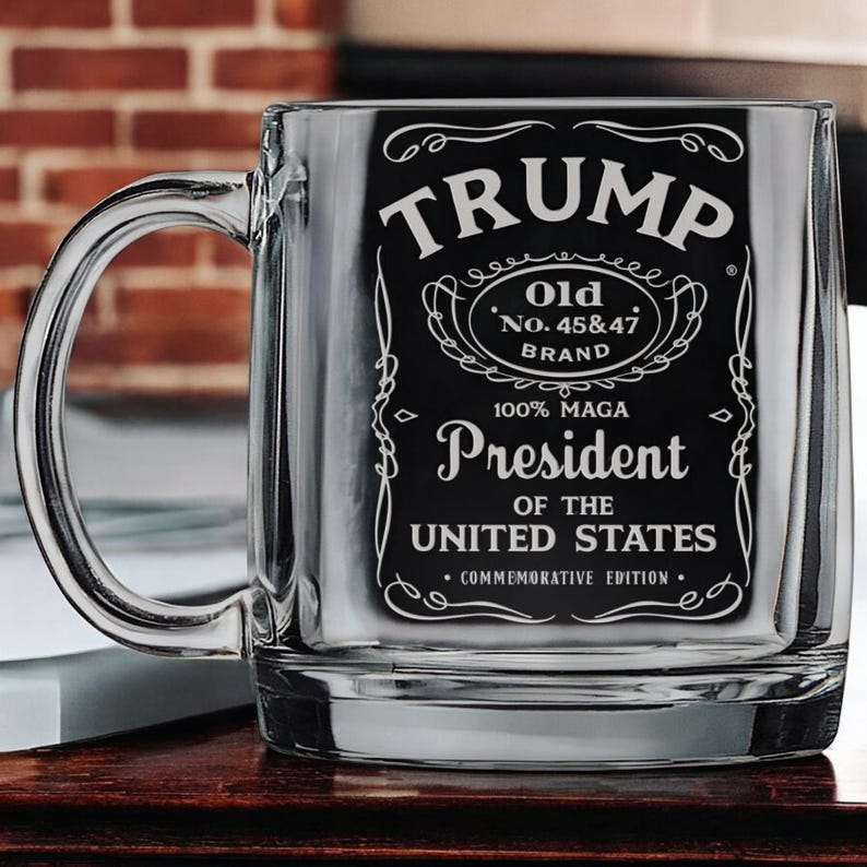 Presidential Pride Glass Coffee Mug – Trump 45-47 Design - Conservative ...
