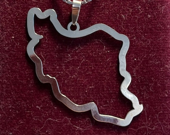 Iran Map Necklace - Etsy
