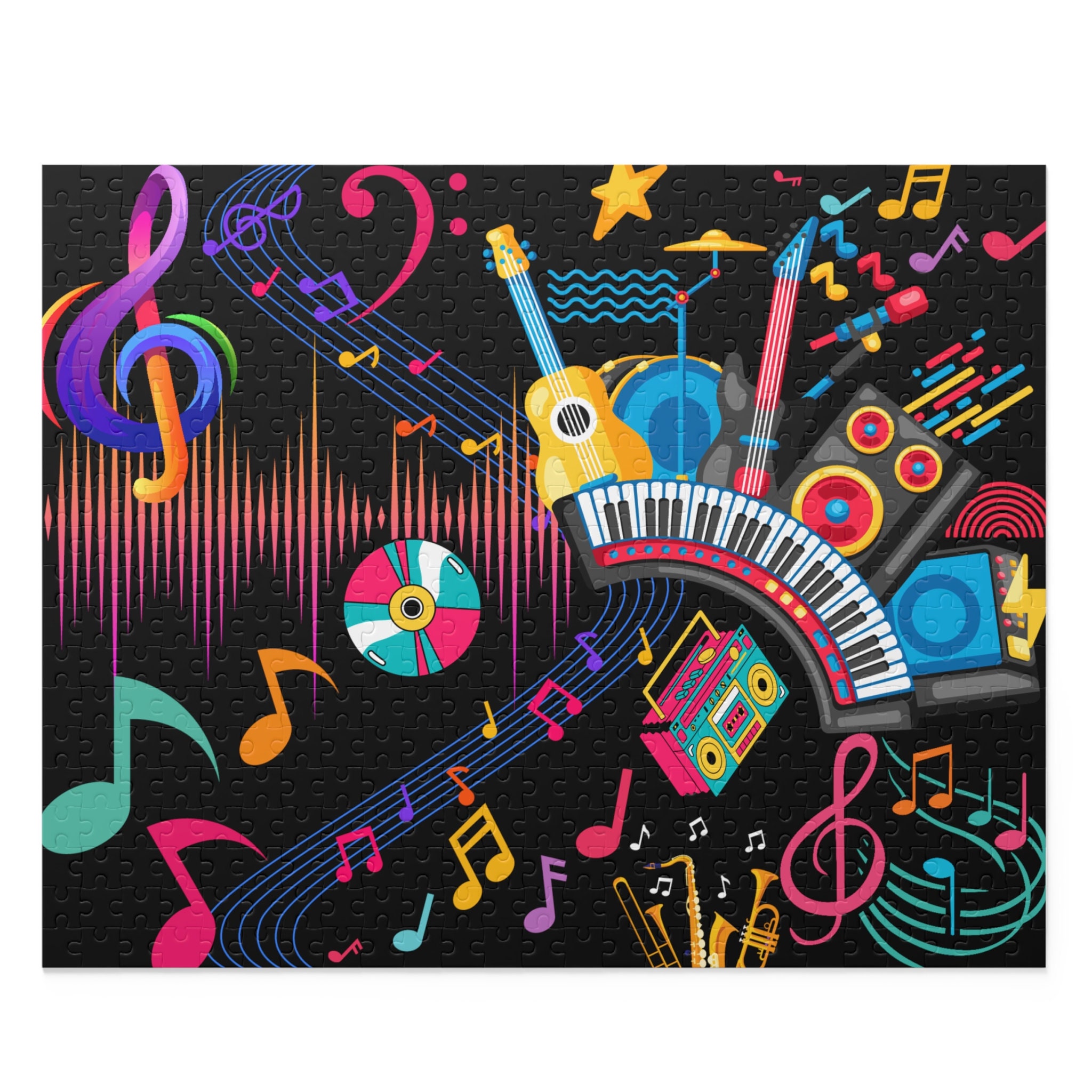Music Jigzaw Puzzle, Music Puzzle Gift for Music Lovers, Musical ...