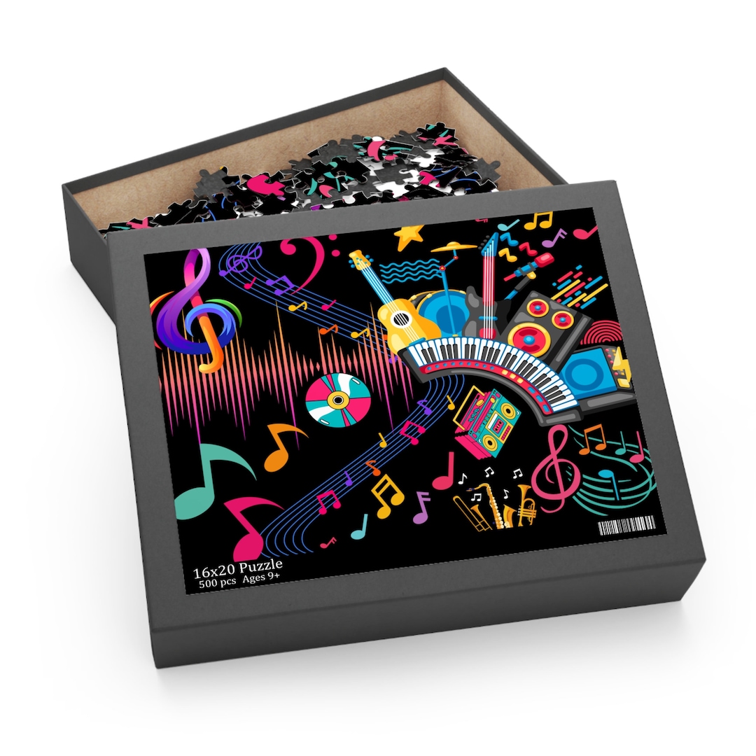 Music Jigzaw Puzzle, Music Puzzle Gift for Music Lovers, Musical ...