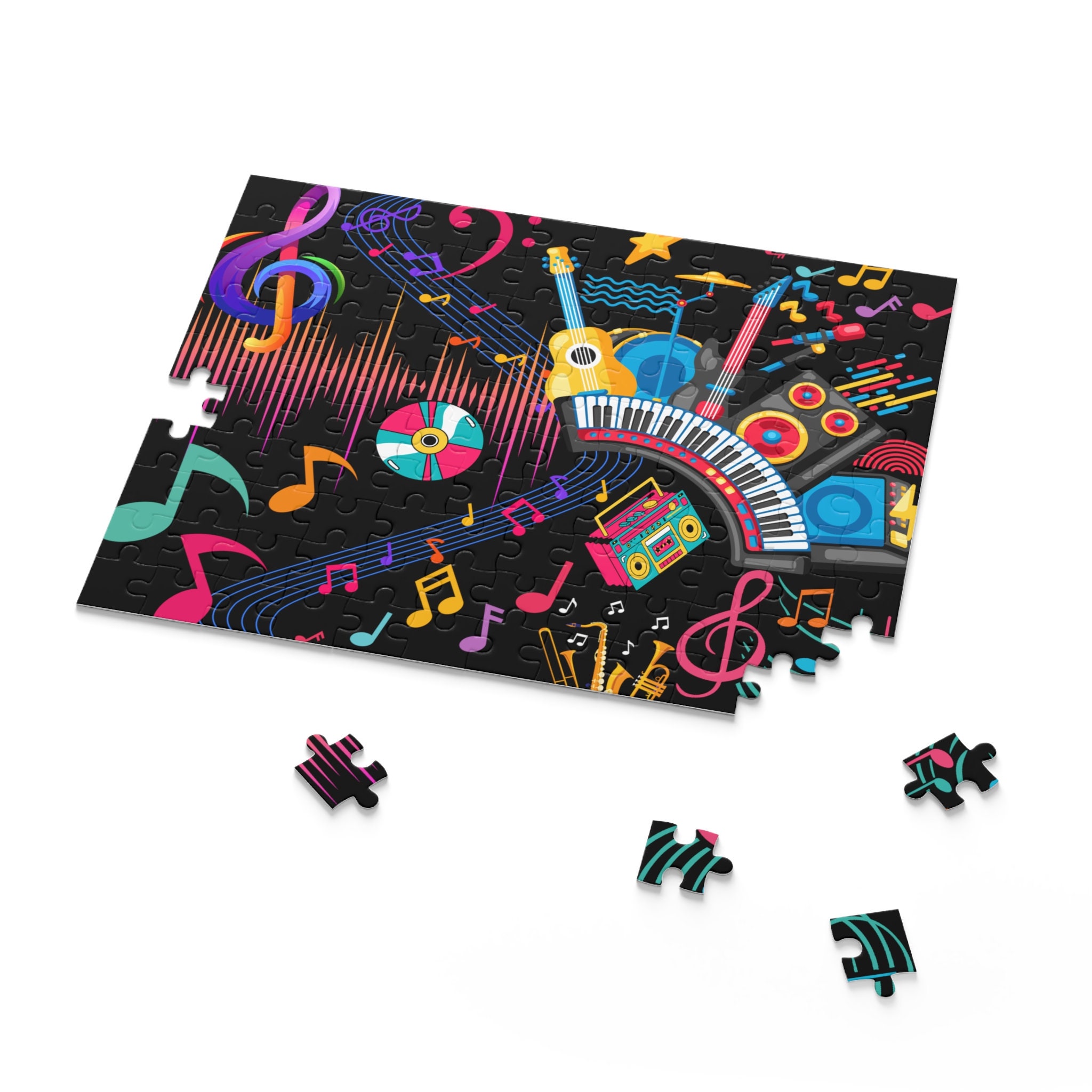 Music Jigzaw Puzzle, Music Puzzle Gift for Music Lovers, Musical ...