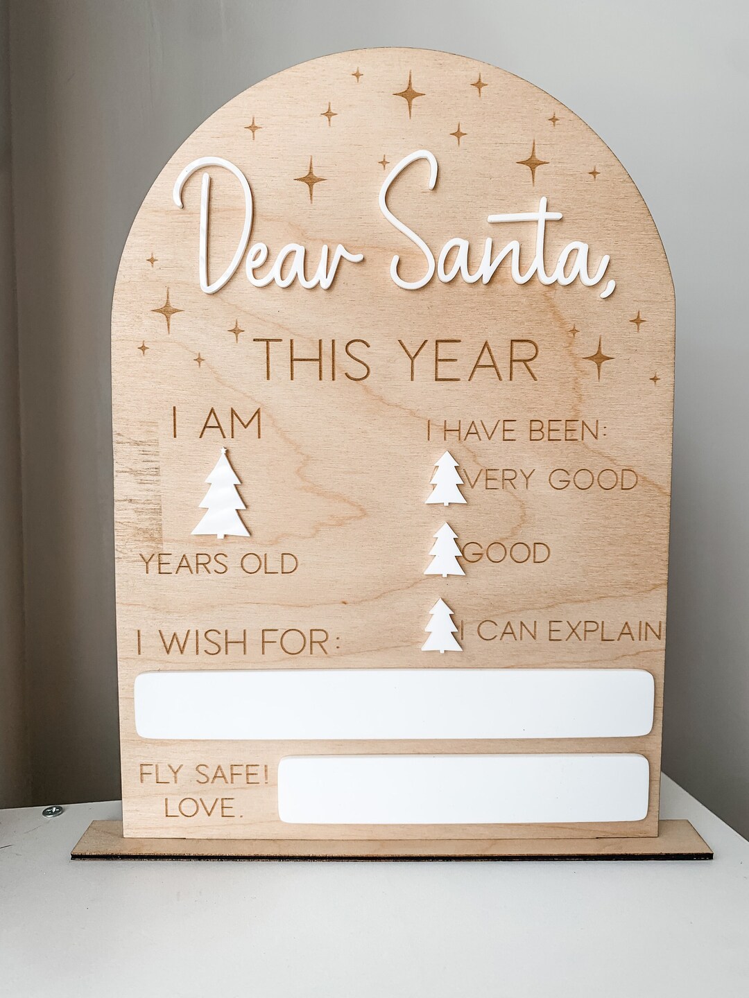 Dear Santa Sign | Dear Santa Board | Reusable Dear Santa Board | Dry ...