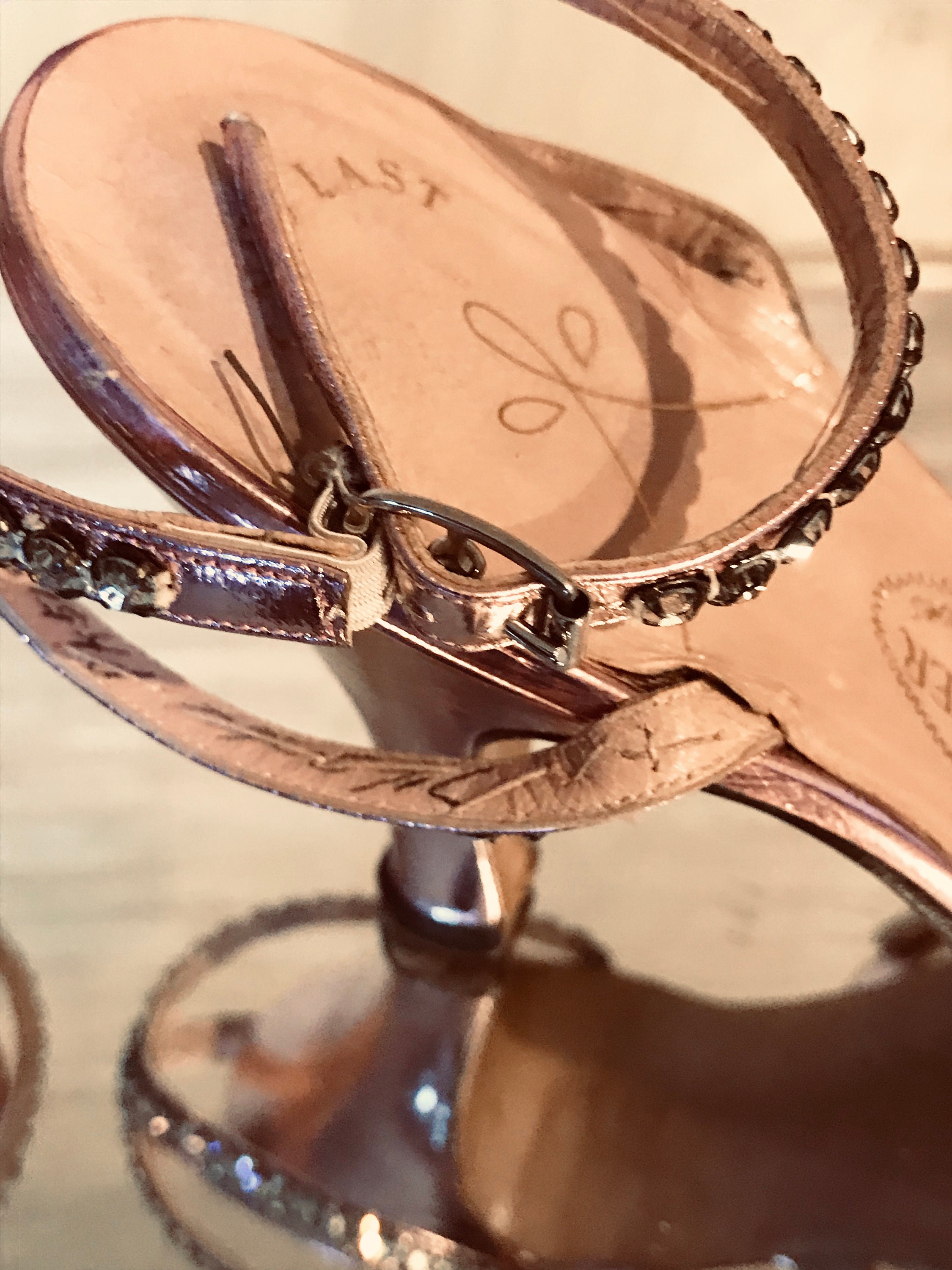 Glamorous 60’s Bling! Round the Ankle Strappy Evening Sandals by I ...