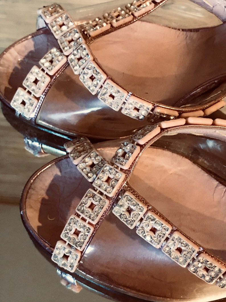 Glamorous 60’s Bling! Round the Ankle Strappy Evening Sandals by I ...