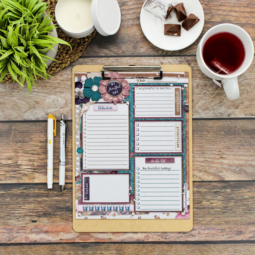 My Fruitful Day Fruitful Weeks 40-sheet Daily Gratitude Agenda Planner ...