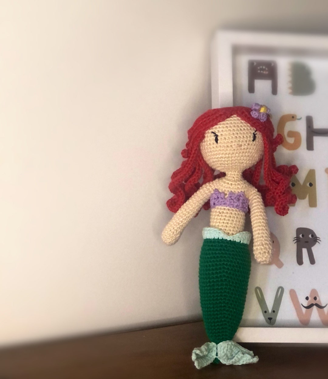 Handmade Crocheted Mermaid Doll: Soft Cuddly Toy (22cm) - Etsy Australia
