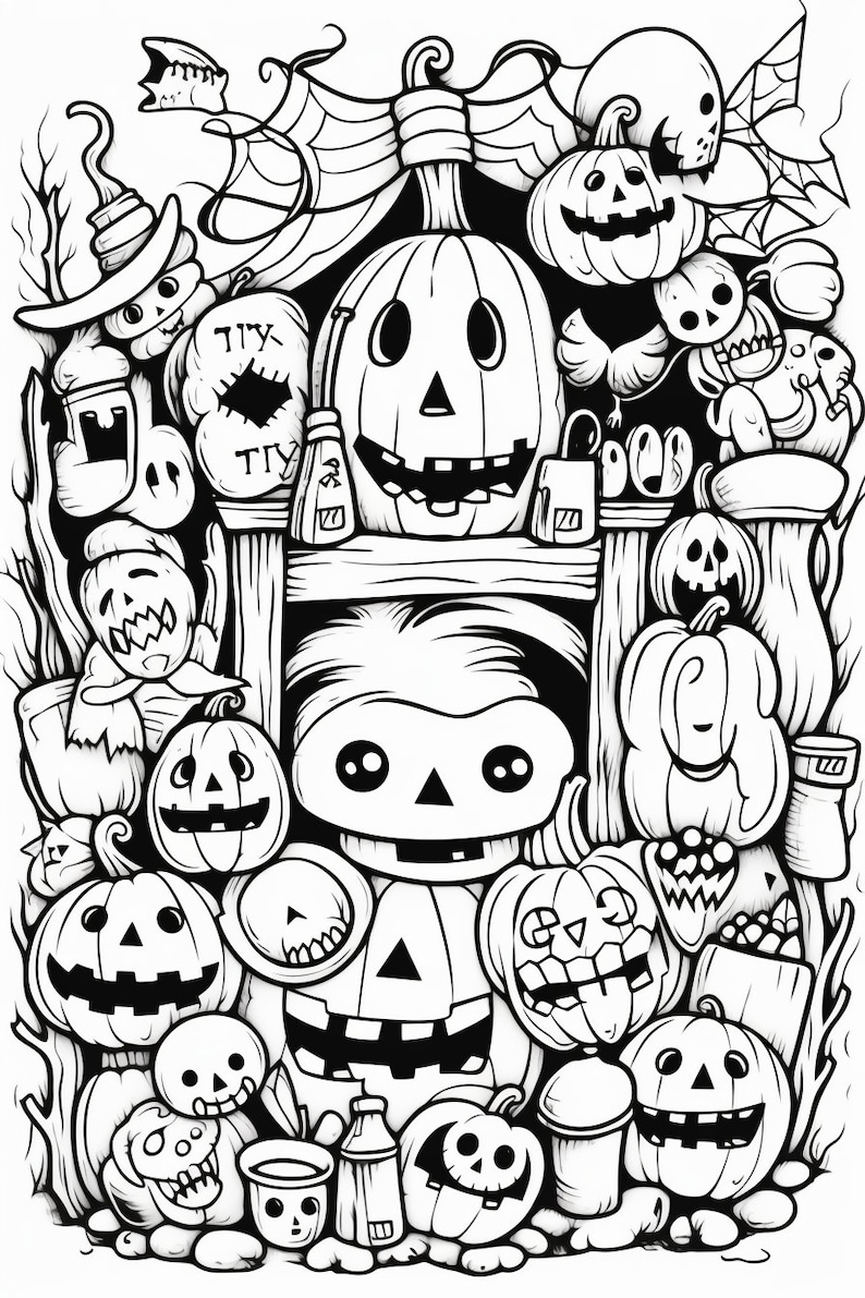 Printable Colouring Pages for Adults / Children Horror-goth-halloween ...