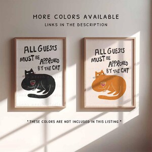 Cat Digital Wall Art Print, Funny Cat Poster, Cute Kitten Illustration, Cat Lover Gift, Cat ...