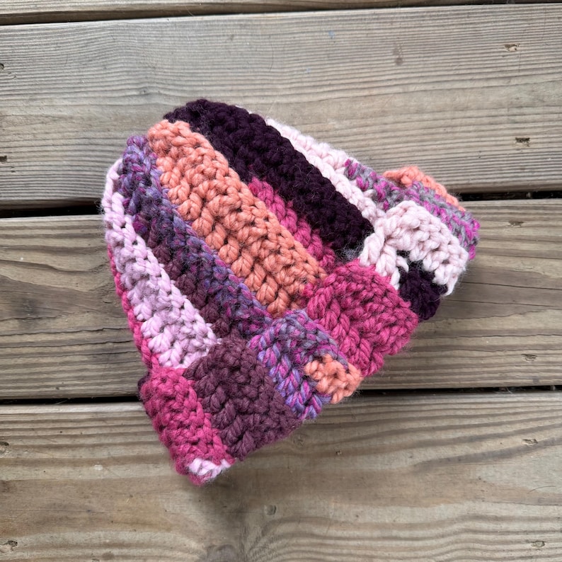 Chunky Wool Blend Scrap Beanie - Etsy